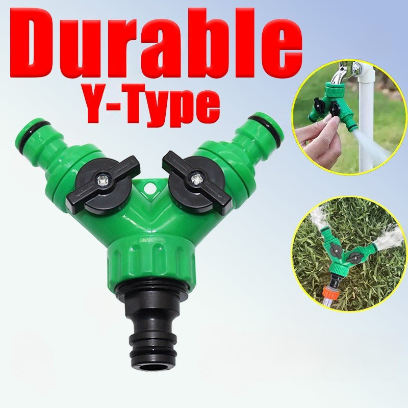 Y Shape Valve Garden Water Tap Adapter Splitter Irrigation Quick ...