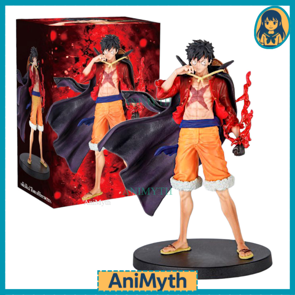 One Piece Monkey D Luffy Action Figure on Shanks Cloak Lufy Figure ...