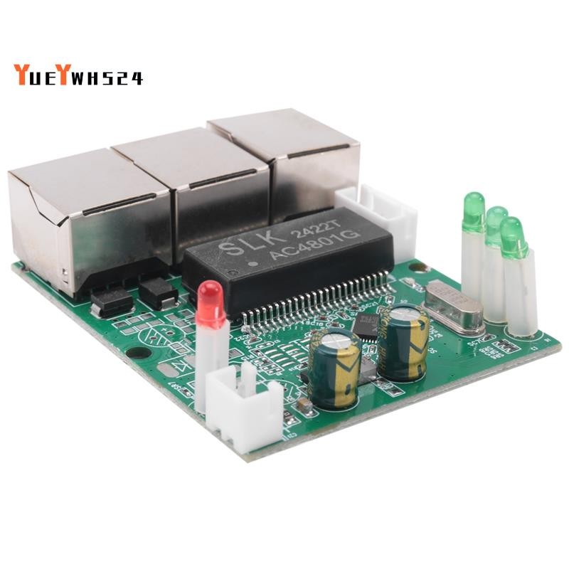 Fast Switch Mini 3 Port Ethernet Switch 10 / 100mbps Network Switch Hub Pcb Module Board for ...
