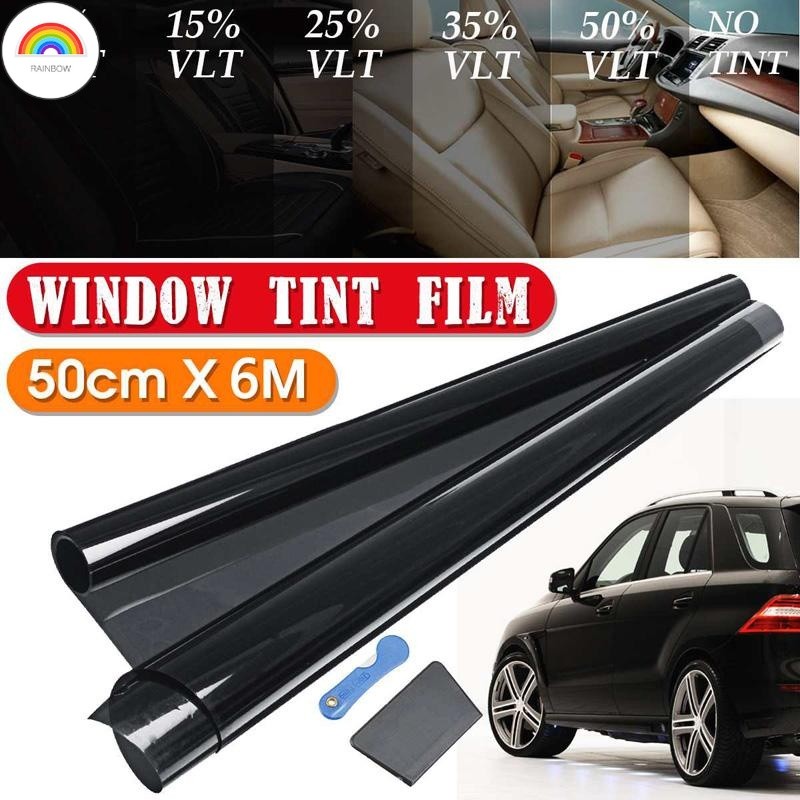 RD 90x200cm Black Car Window Foils Tint Tinting Film Roll Auto Home ...