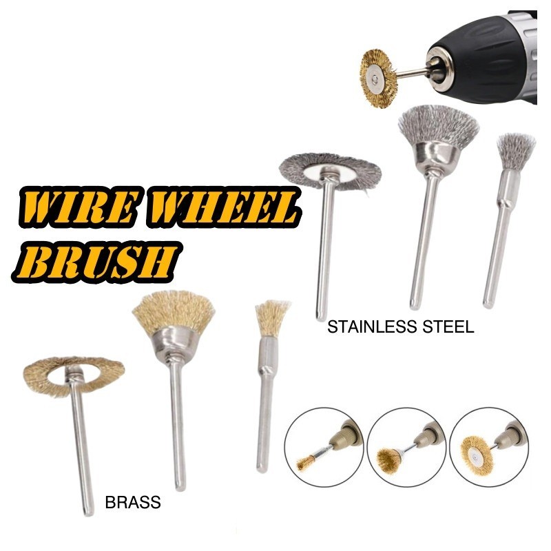 ZKT Brass Wire Stainless Steel Wire Wheel Brush Electric Brushes Cup ...