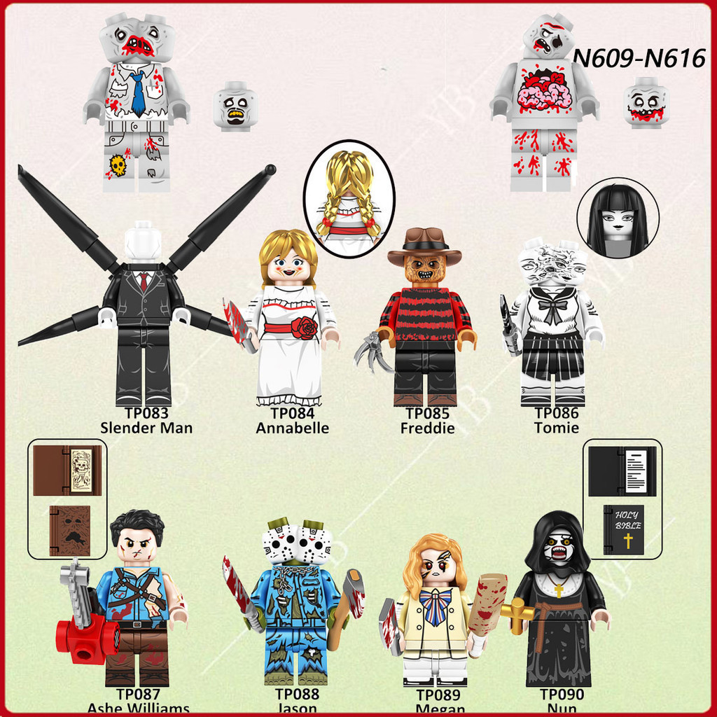 Puzzle assembly toy Halloween series minifigures building block toy ...