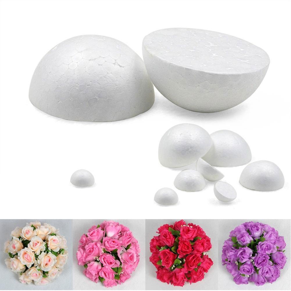KUA Blank Round Solid Polystyrene Styrofoam Foam Ball For Wedding Craft ...