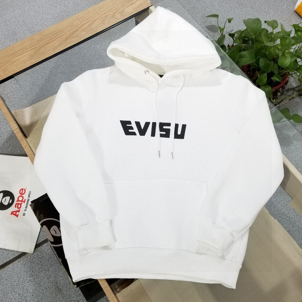 Evisu EVISU Dharma Letter Print Loose Hooded Sweatshirt | Shopee Malaysia
