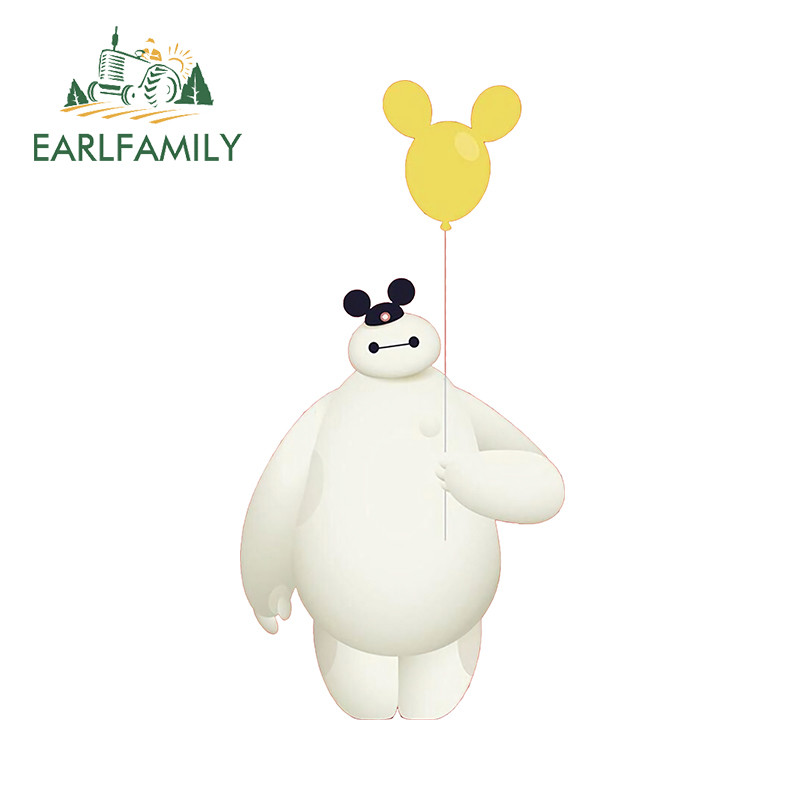 EARLFAMILY 13cm x 8.7cm Baymax Car Sticker Interesting Scratch-Proof ...