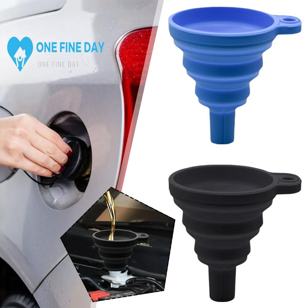 Engine Funnel Car Universal Silicone Liquid Funnel Washer Foldable Auto ...