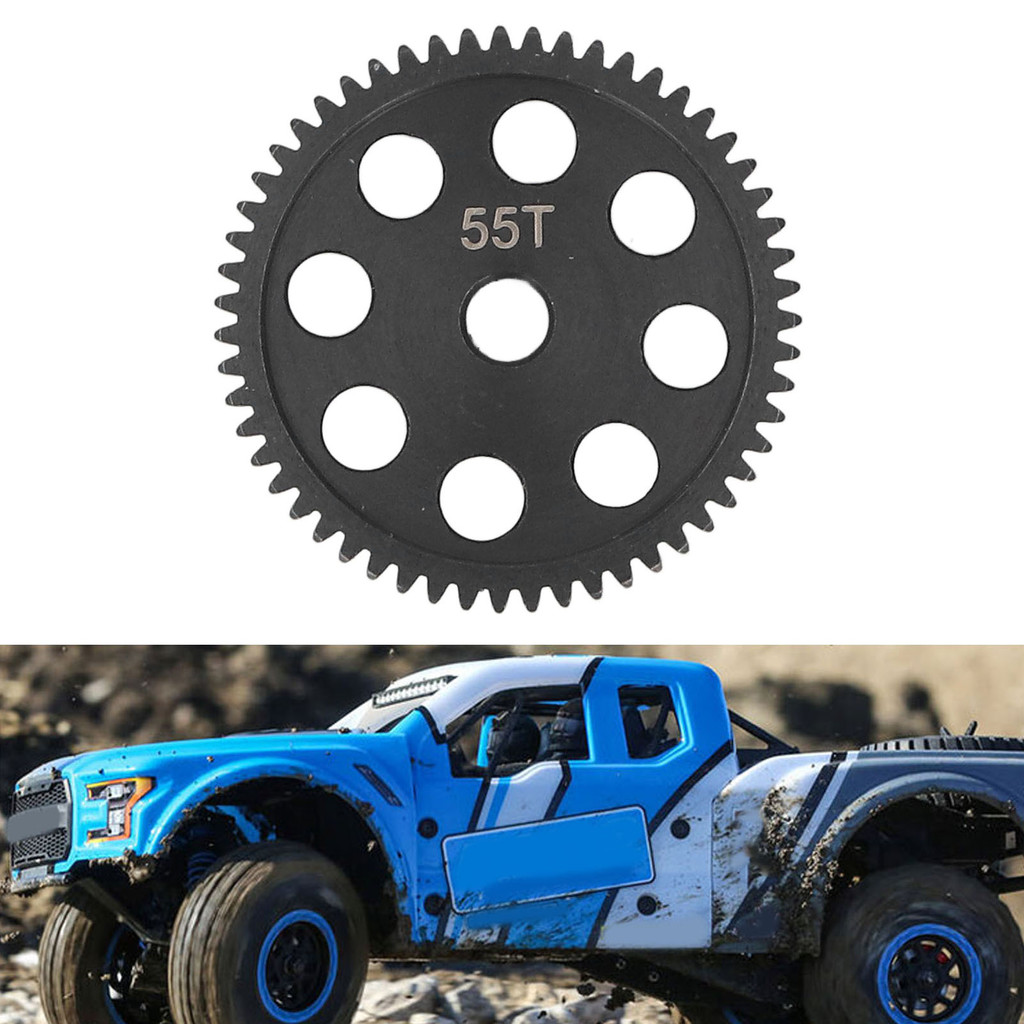[sunjiac] Spur Gear Metal 55T Mod.5 RC Car Spur Gear Replacement For ...