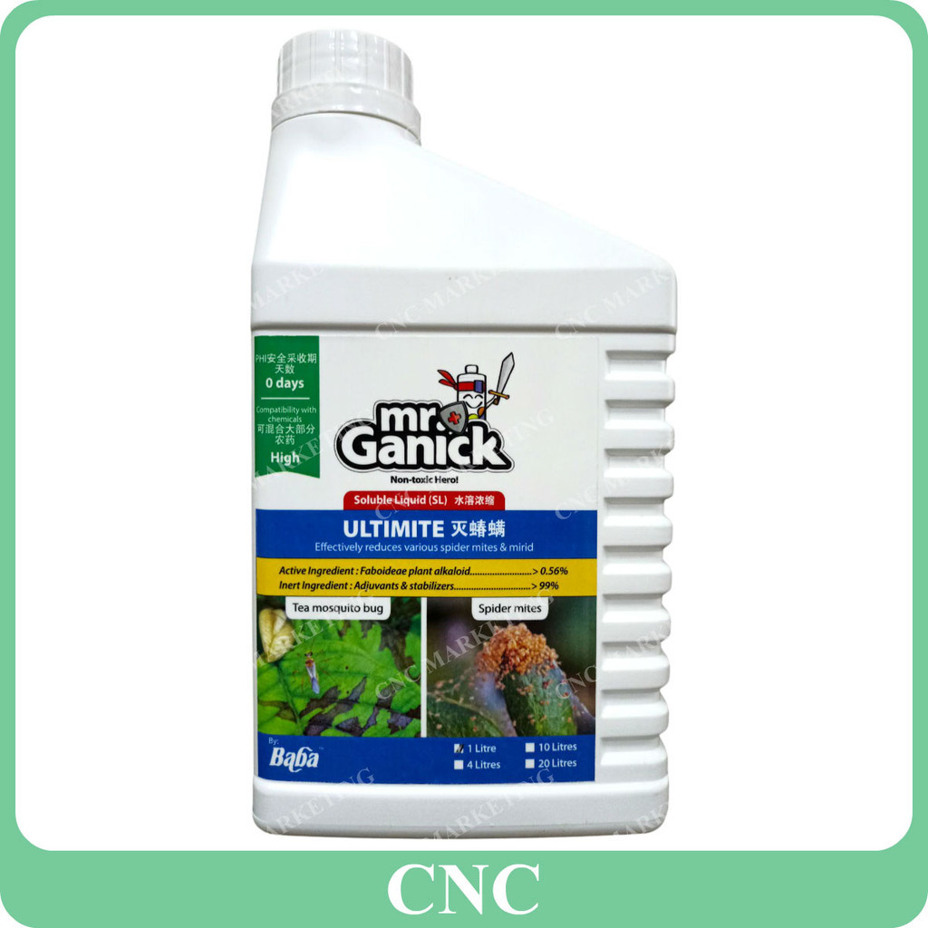 1L Mr Ganick Ultimite Baba Organic Insecticide Racun Serangga Organik ...