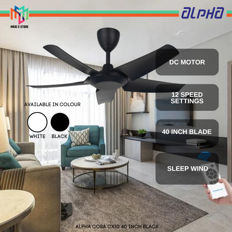 Alpha Cosa CX10-5B (40/56 INCH) Ceiling Fan DC Motor 12 Speed Settings ...