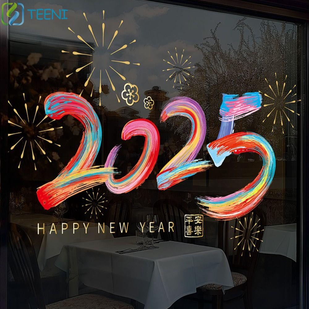 TEENI Hello 2025 Sticker, Waterproof Paper New Year Stickers, Fashion ...