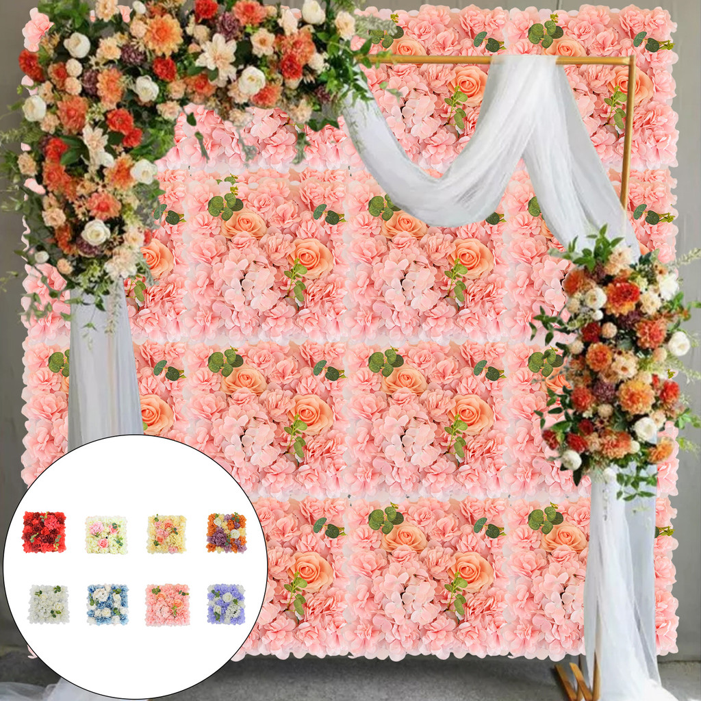 SPE- Artificial Rose Flower Wall Panel Wedding Bridal Baby Shower Party ...