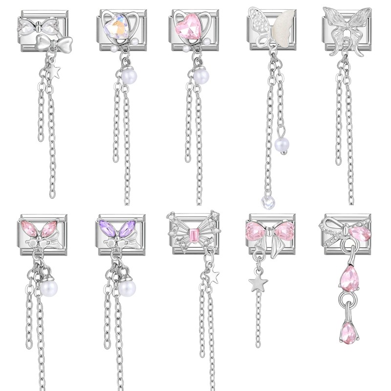 Italian Charm Links For Bracelets Fit 9mm Stainless Steel Bracelet Diy ...