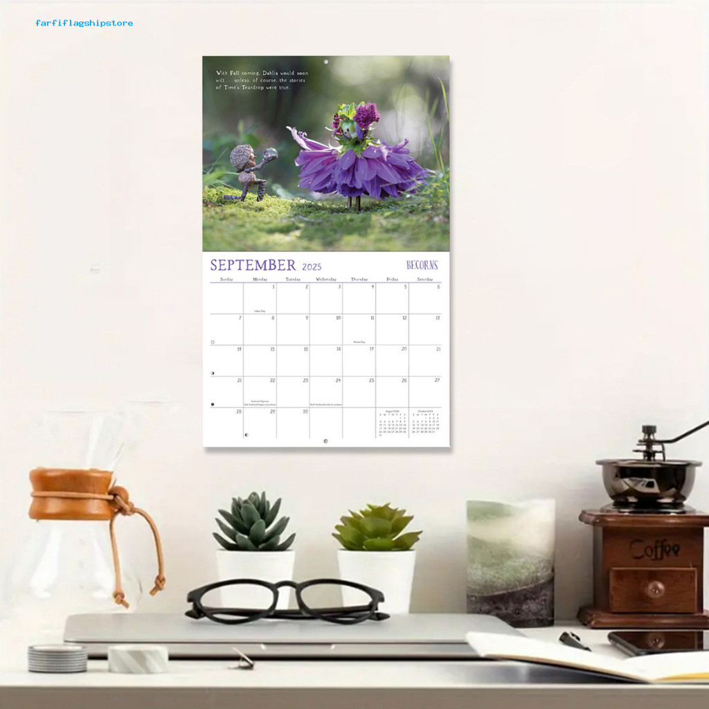 12-month Wall Calendar Nut Man Travel Calendar 2025 Forest Animals Wall ...
