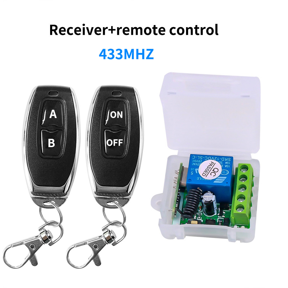 DC 12V 433Mhz 1CH Universal Wireless Remote Control Switch Relay ...