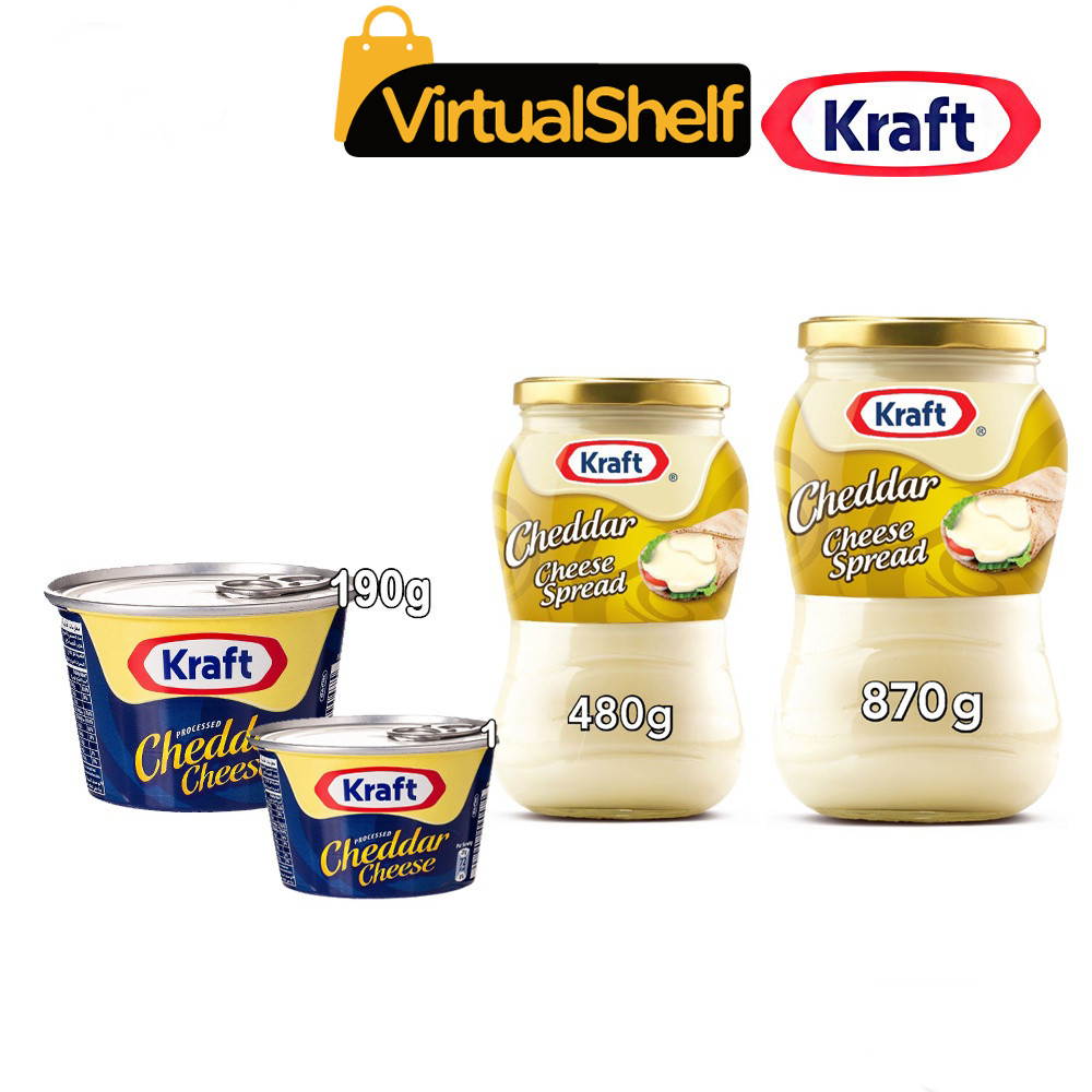 Kraft Cheddar Cheese Spread Original 100g /190g / 140g /50g /480/870g ...