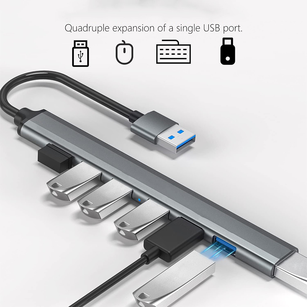 Multi Interface 7-in-1 USB C Hub 3.0 Type-C 4/7 Port Multi Branch ...