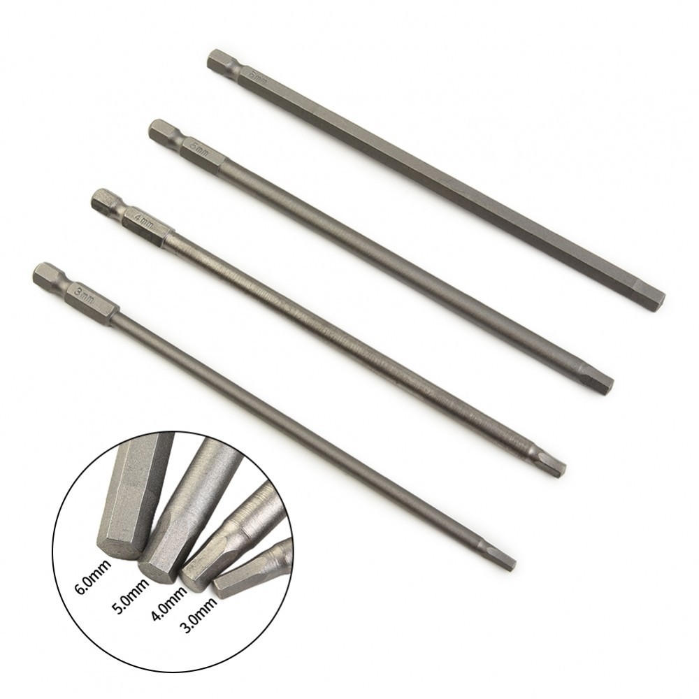 Alloy Steel 3/4/5/6mm 1/4 Hex Shank Magnetic Head Screw Driver ...
