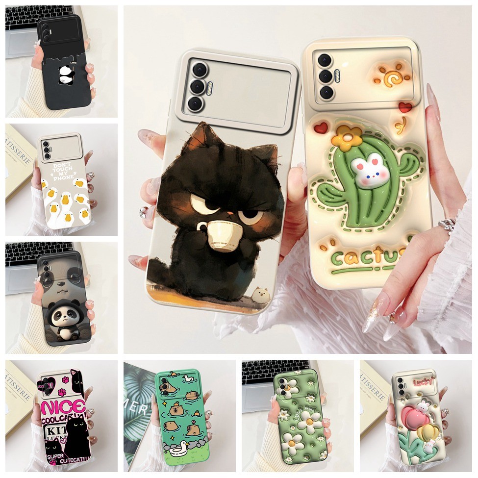 Tecno Spark 9T India Case Spark 8P KG7 Aesthetic Cute Cat Fashion Funny ...