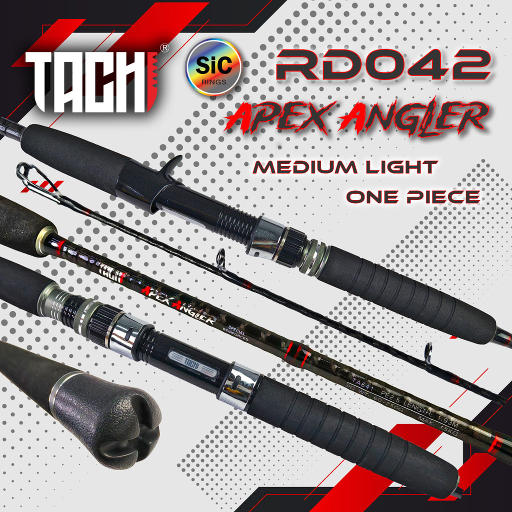 TACHI APEX ANGLER One Pieces Rod MH H Medium Heavy Casting BC Spinning ...