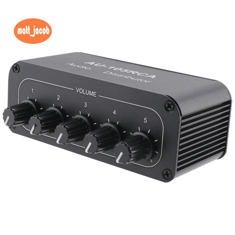 Stereo Audio Mixer 1 Input 5 Output Multi-Channel Audio Source ...