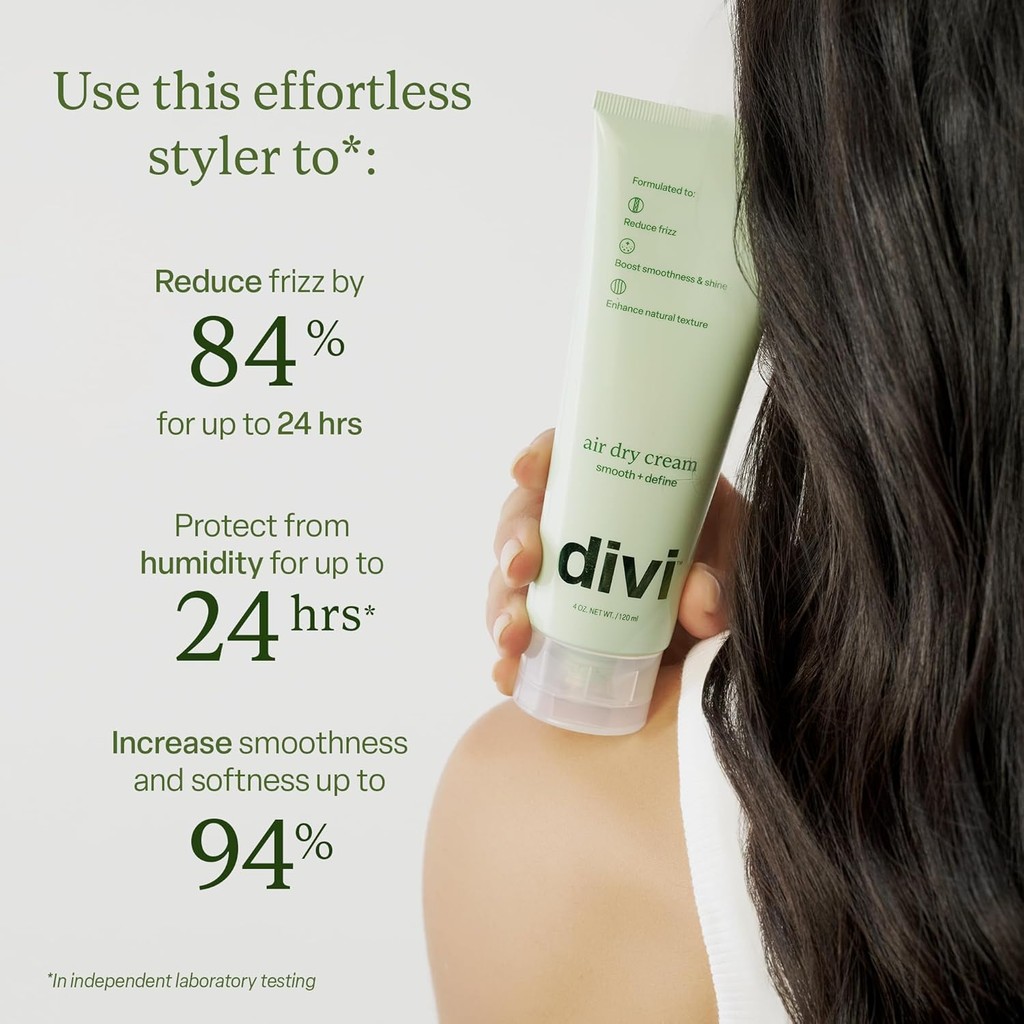 Divi Natural Hair Styling Cream - Air Dry Curl Definition & Frizz ...