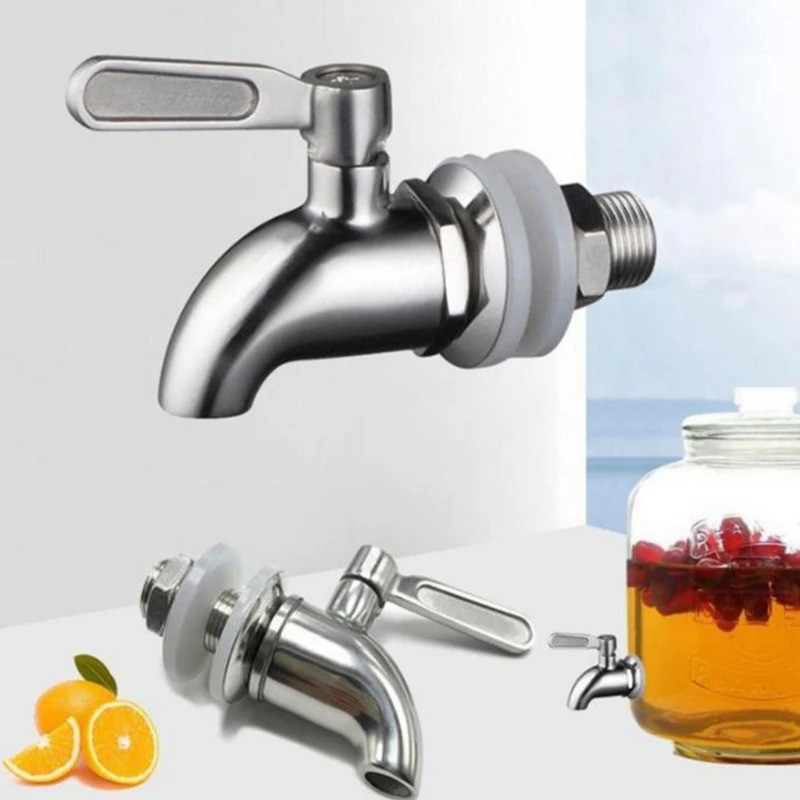Spigot for Beverage Dispenser Stainless Steel Metal Spigot Dispenser Jar Juice Cold Drink Wine ...