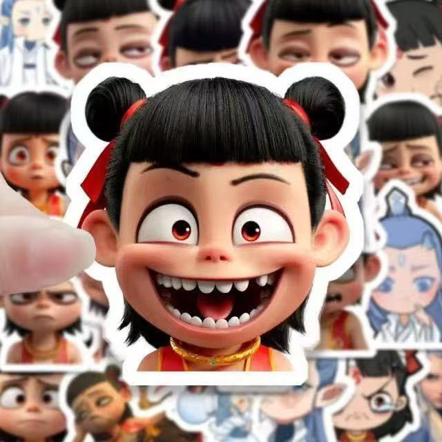 ★Ready Stock★Nezha Emoji Stickers Merchandise Magic Boy Cartoon Sea ...