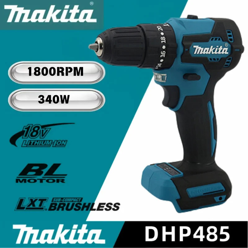 Makita DHP485 LXT Compact Cordless Hammer Driver Drill Variable Speed ...