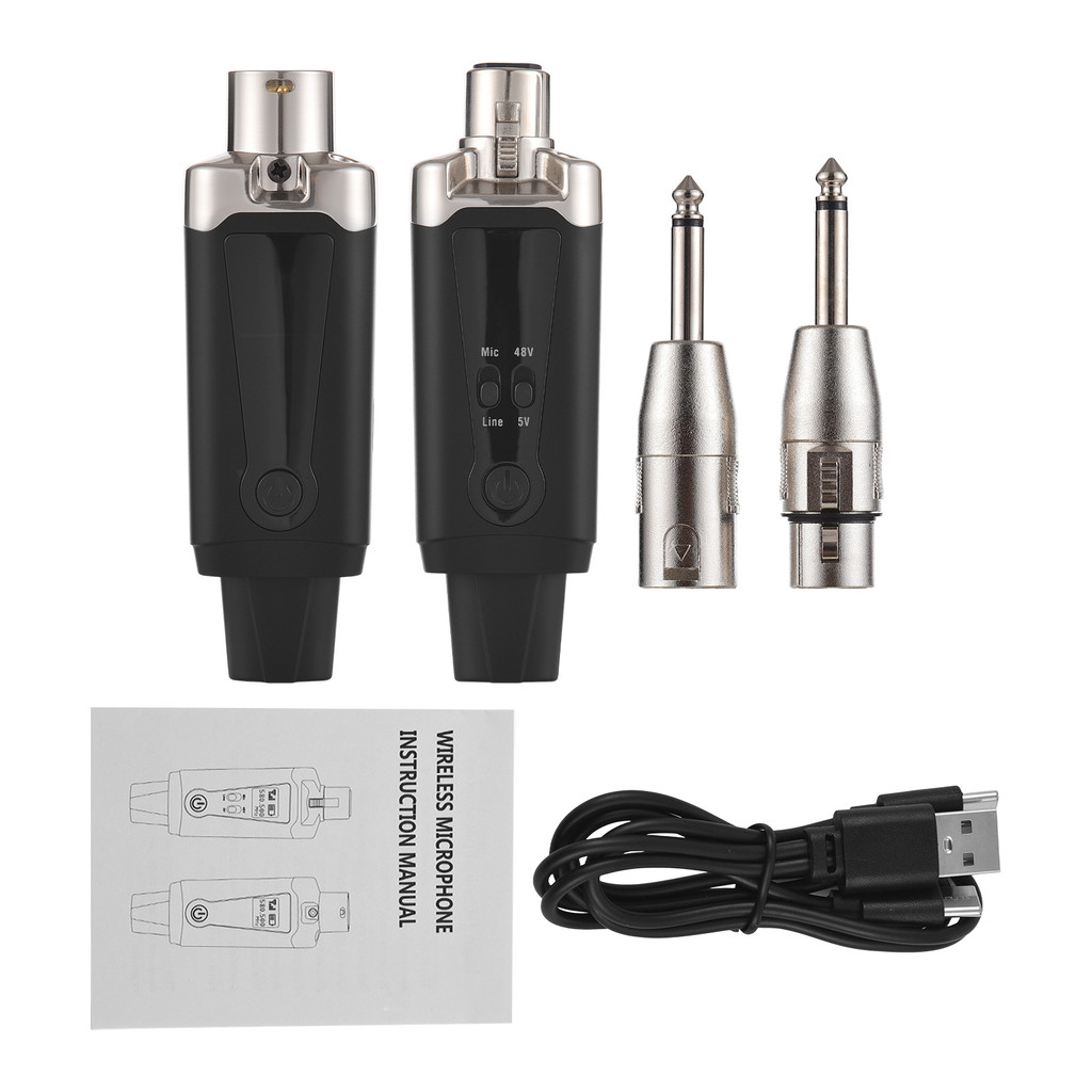 Microphone Wireless Xlr Transmitter and Receiver UHF Wireless Mic ...