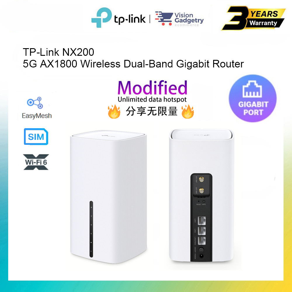 TP-Link Archer NX200 5G AX1800 Wireless Dual-Band Gigabit Router ...