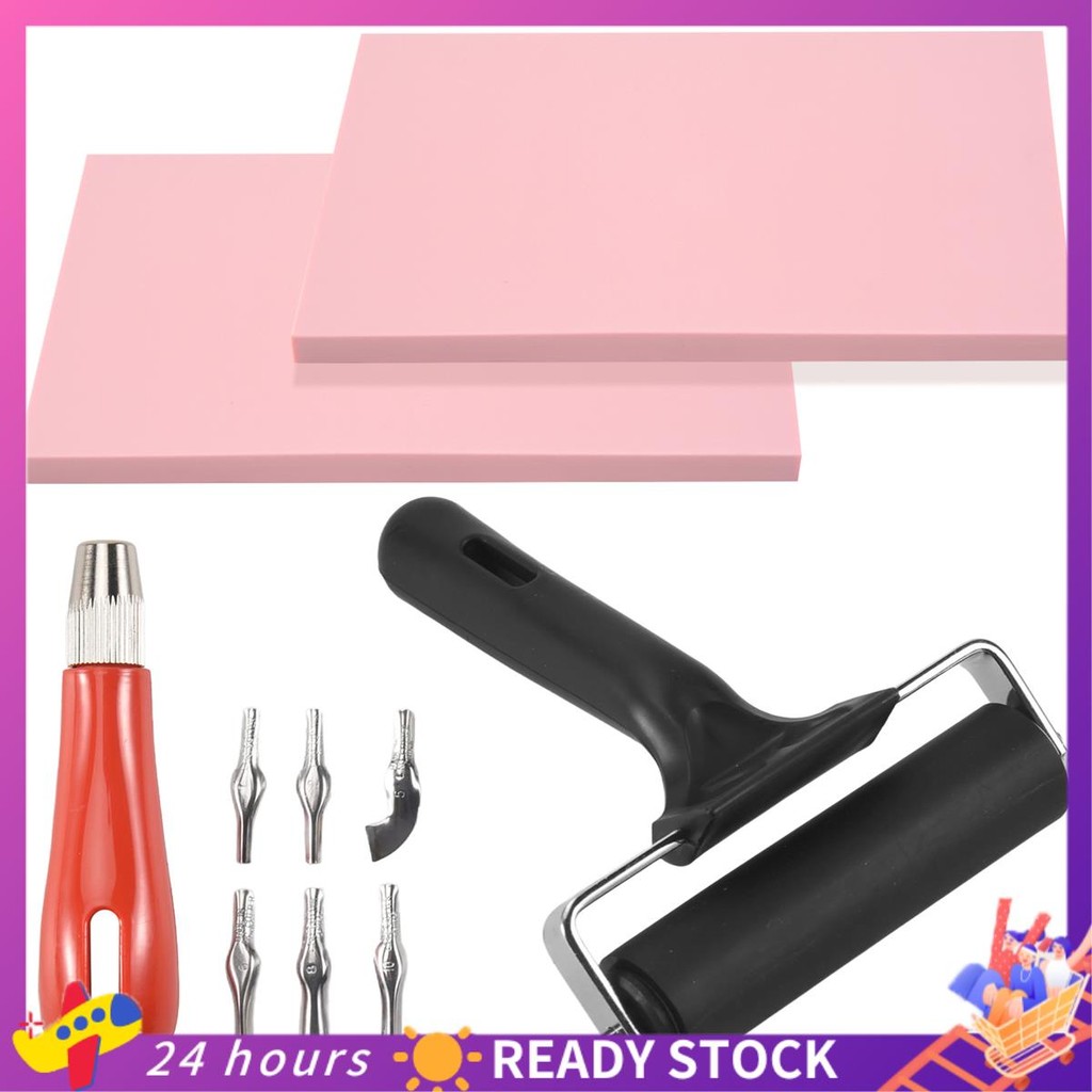 Rubber Stamp Making Kit,Block Printing Tool Kit,Linoleum Cutter ...