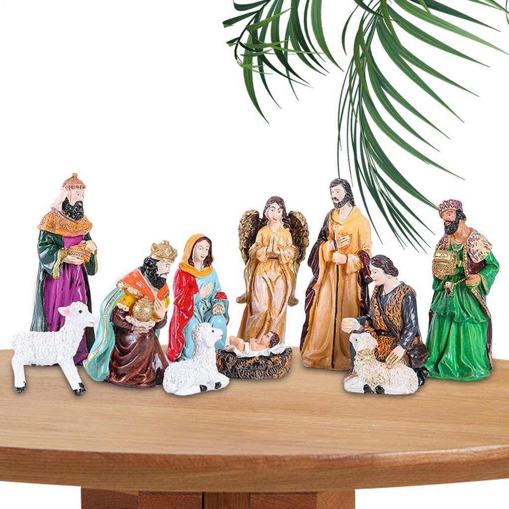 Holy Family Nativity Scenes 11pcs Christmas Resin Figurines Set ...