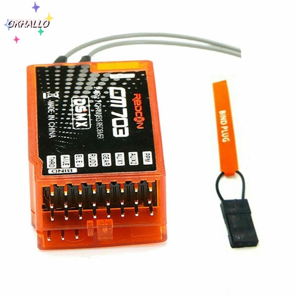 OKHALLO CM703 Receiver, Orange Plastic PPM Output Receiver, RC Parts 7 ...