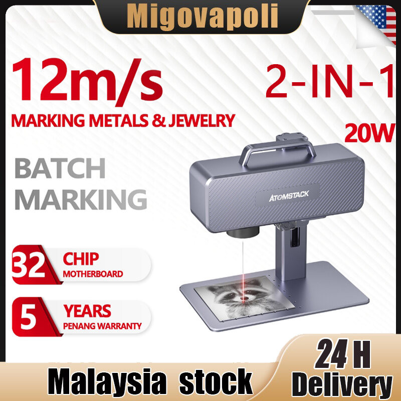 ATOMSTACK M4 2 in 1 Portable Laser Engraving Machine DIY Logo Mark ...