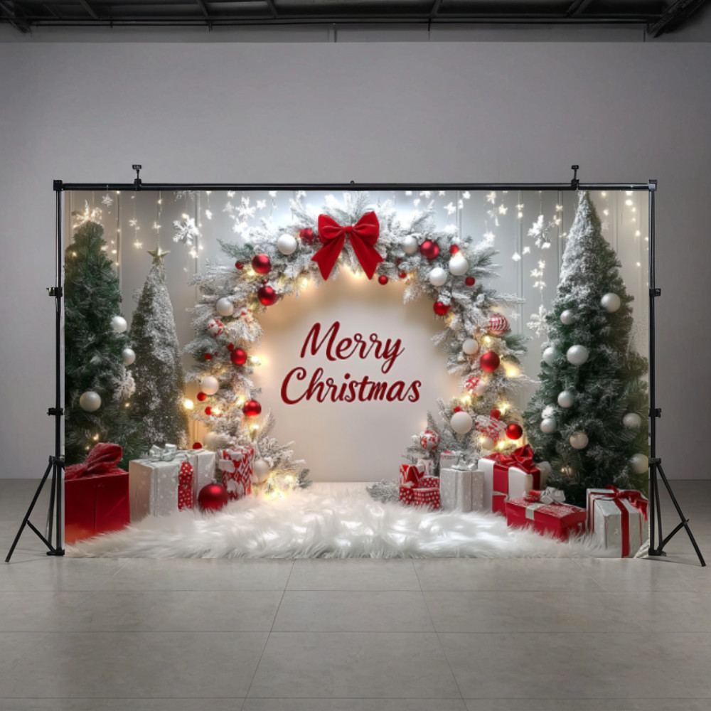 180 x 110 cm Merry Christmas Party Decorations Banner Backdrop for ...