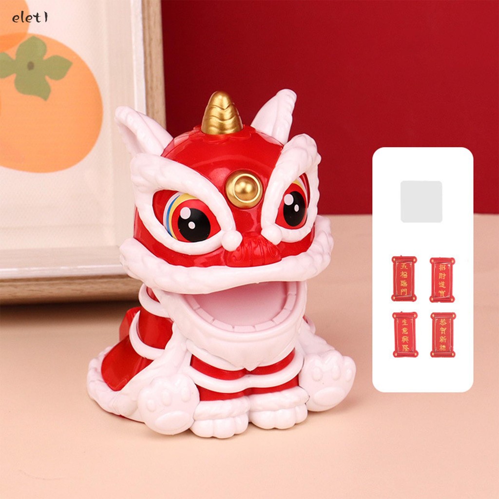 Solar Lion Dance Toy Ornaments Moving Head Dancer Lion Model | Shopee ...