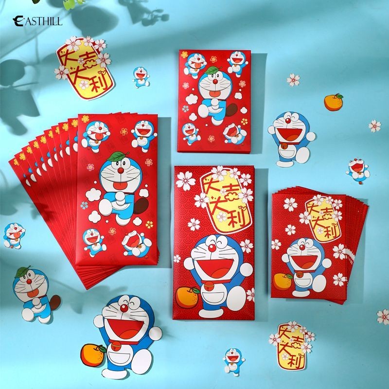 EASTHILL 2025 Zodiac Snake Red Envelope Spring Festival Doraemon Red ...