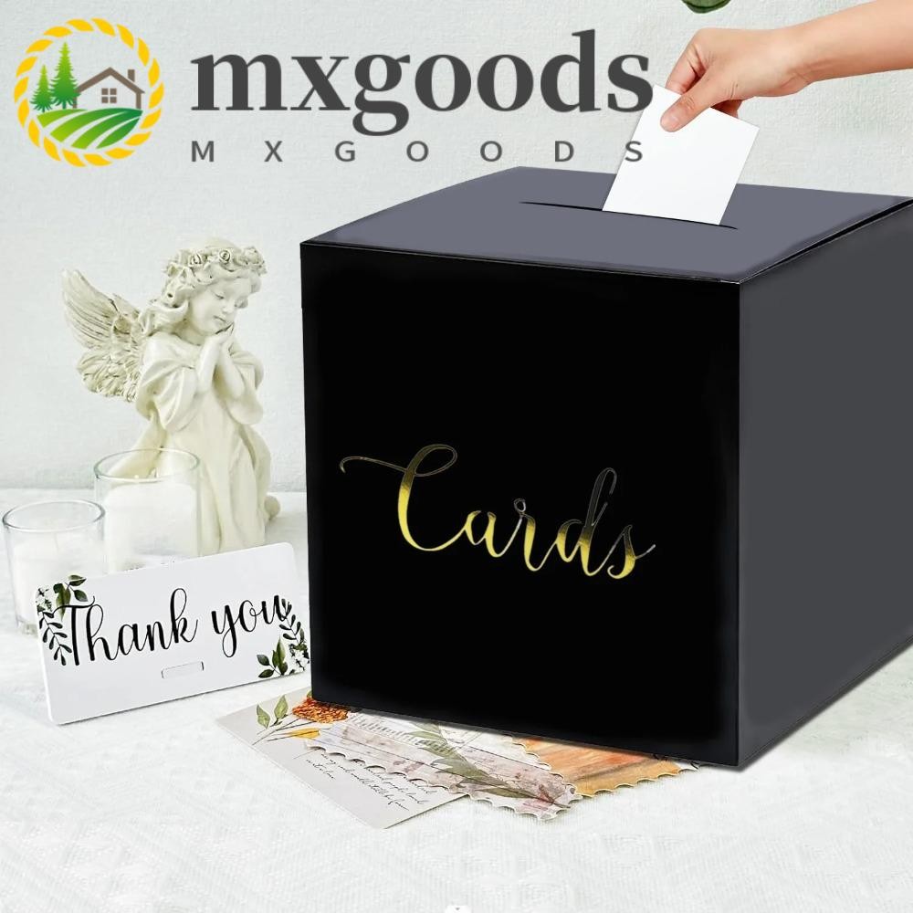 MXGOODS Wedding Card Box, White Black Elegant Gift Card Box, Envelope Boxes Blessing Cardboard ...