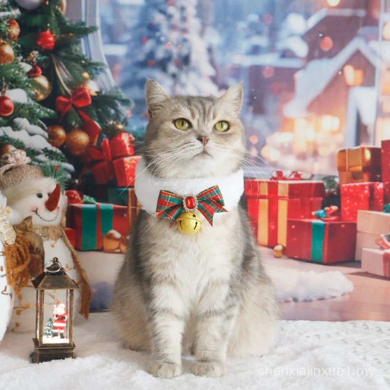 Kucing Krismas selendang anjing kerah genta kecil binatang pelihara ...