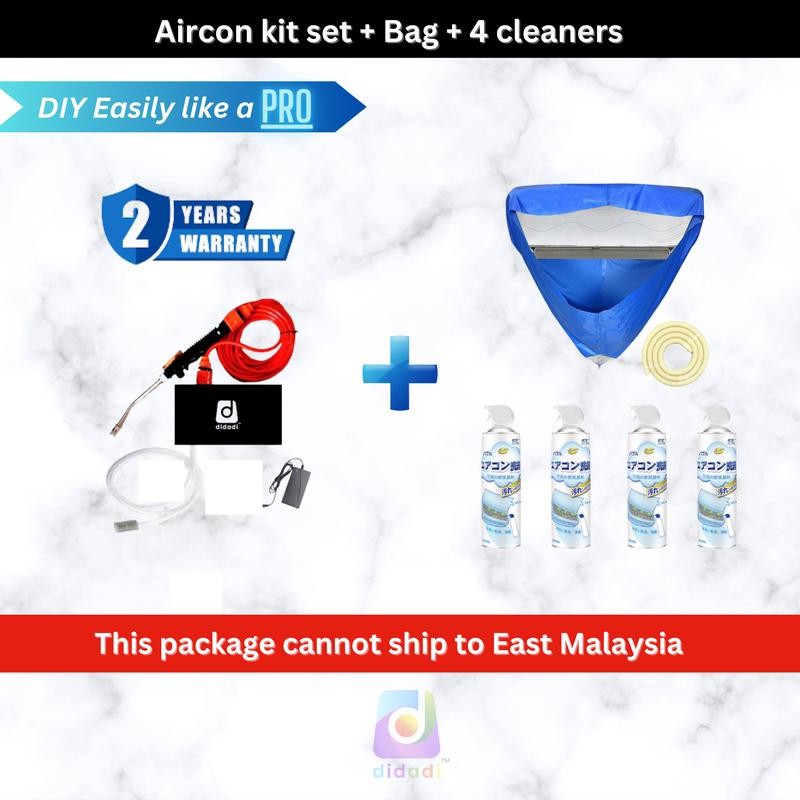 High Pressure Aircon Chemical Servicing Kit with Aircon bag and Aircon ...
