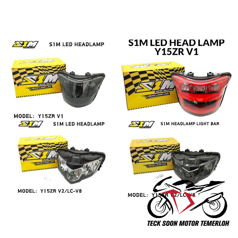 (S1M) HEAD LAMP LAMPU DEPAN LED YAMAHA Y15 V1 V2 HEAD LAMP DP ZHIPAT IMPORT LAMPU GABAN LIGHT ...