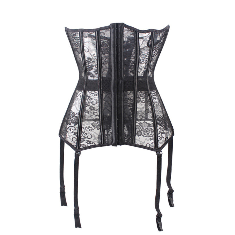 Thin Sexy Translucent Shapewear Sexy Lingerie Garter Belt Lace Belly ...