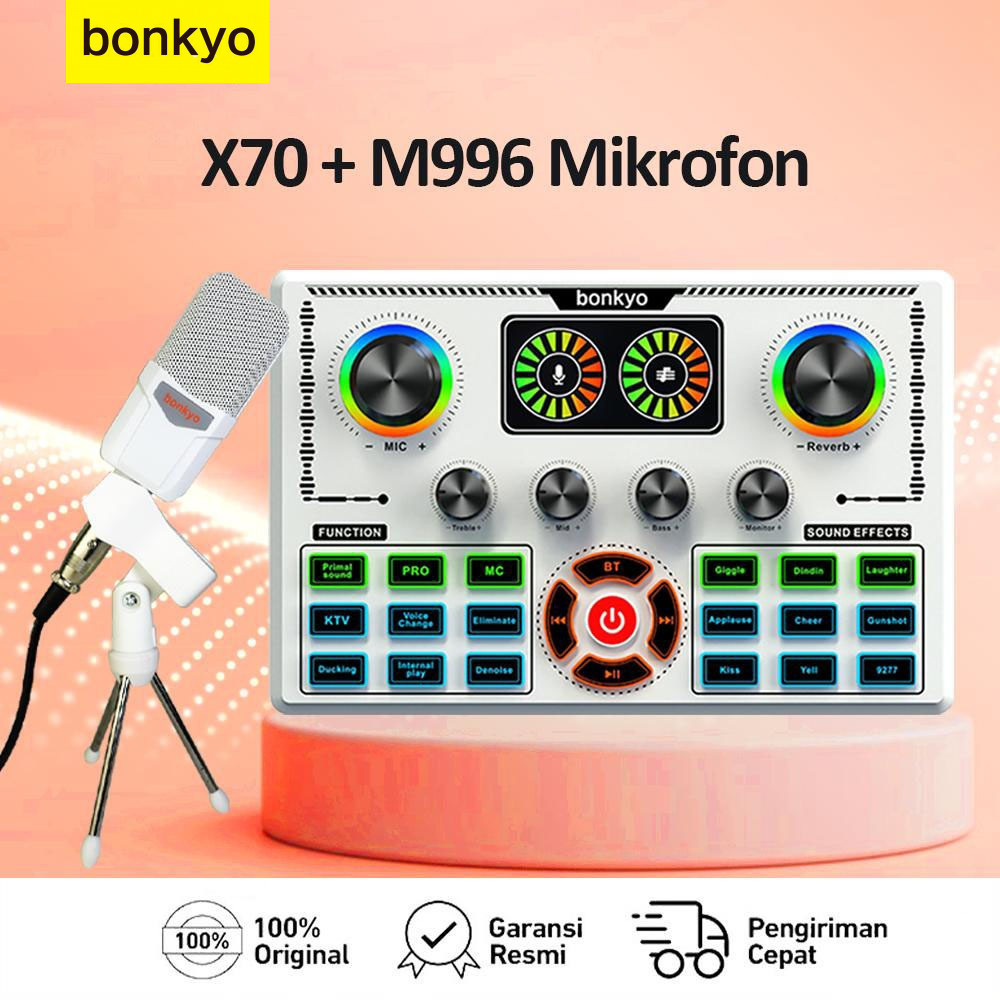 PERALATAN 【Bonkyo】X70+M996 New Mobile Phone Sound card Singing Special ...