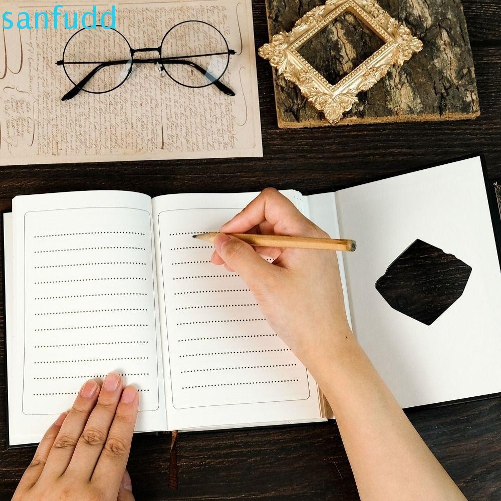 SANFUDD Three Folding Diary Book, Handbook Magnetic Buckle Black Myth ...
