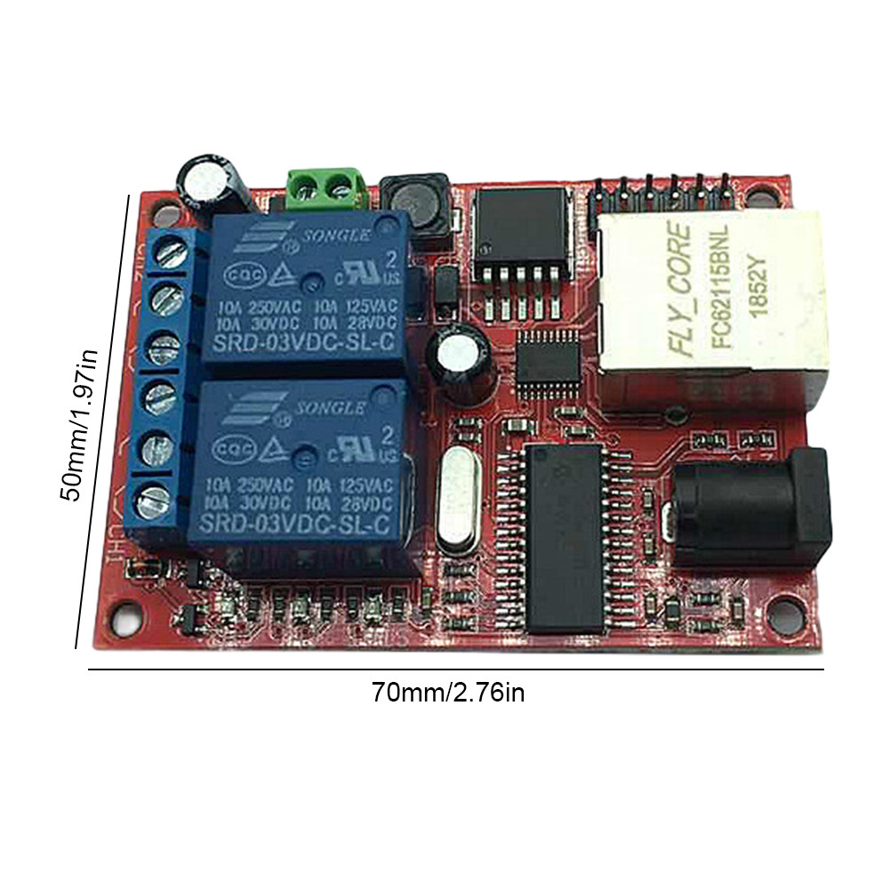 [KidsDreamMall.my] LAN Ethernet 2 Channel TCP UDP Controller Module Relay Board for Android APP ...