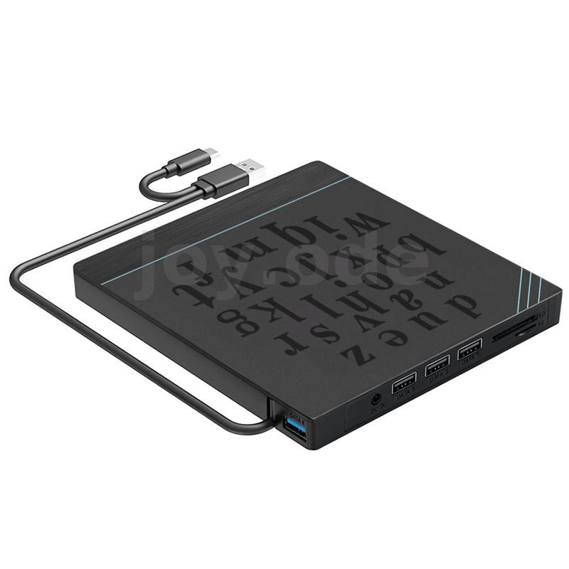 7 In1 USB 3.0 Type-C DVD CD ROM Disk Drive Player Burner Rewriter with ...