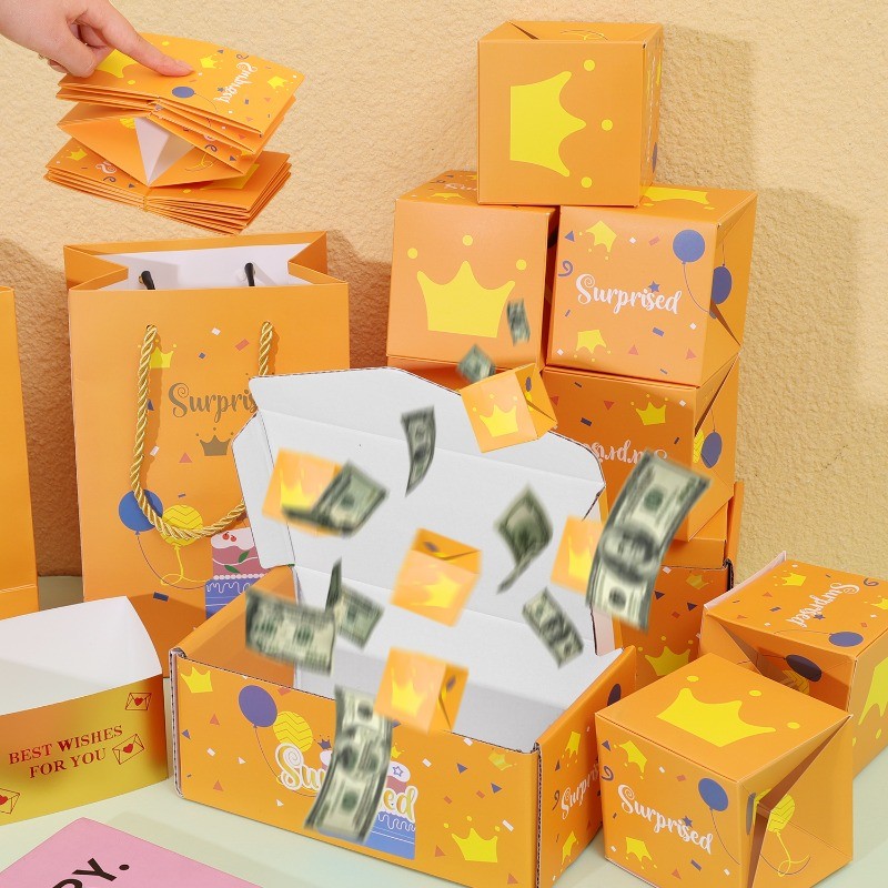 Birthday Surprise Bounce Box - Envelope Surprise Jump Box - Folding ...