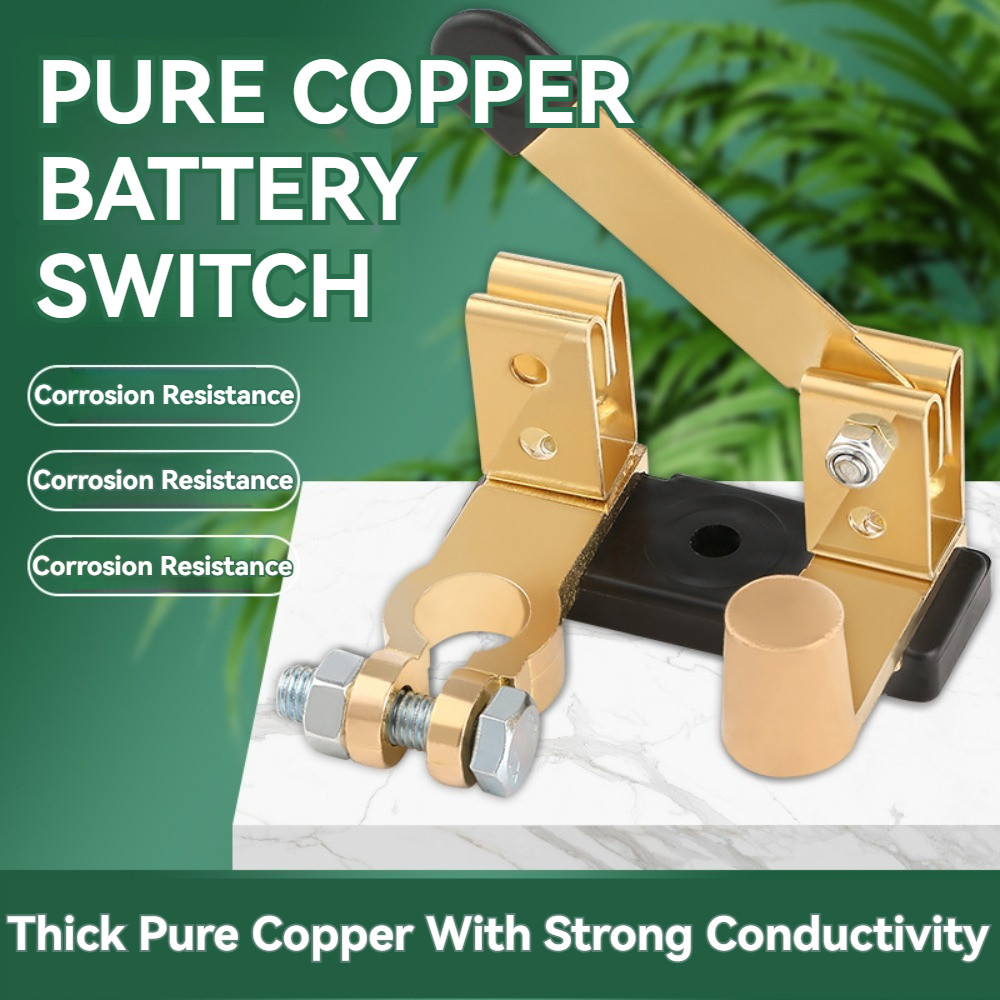 12V-24V Car Battery Disconnect Knife Blade Shut Cut Off Battery Disconnect Switch Top Post Knife ...