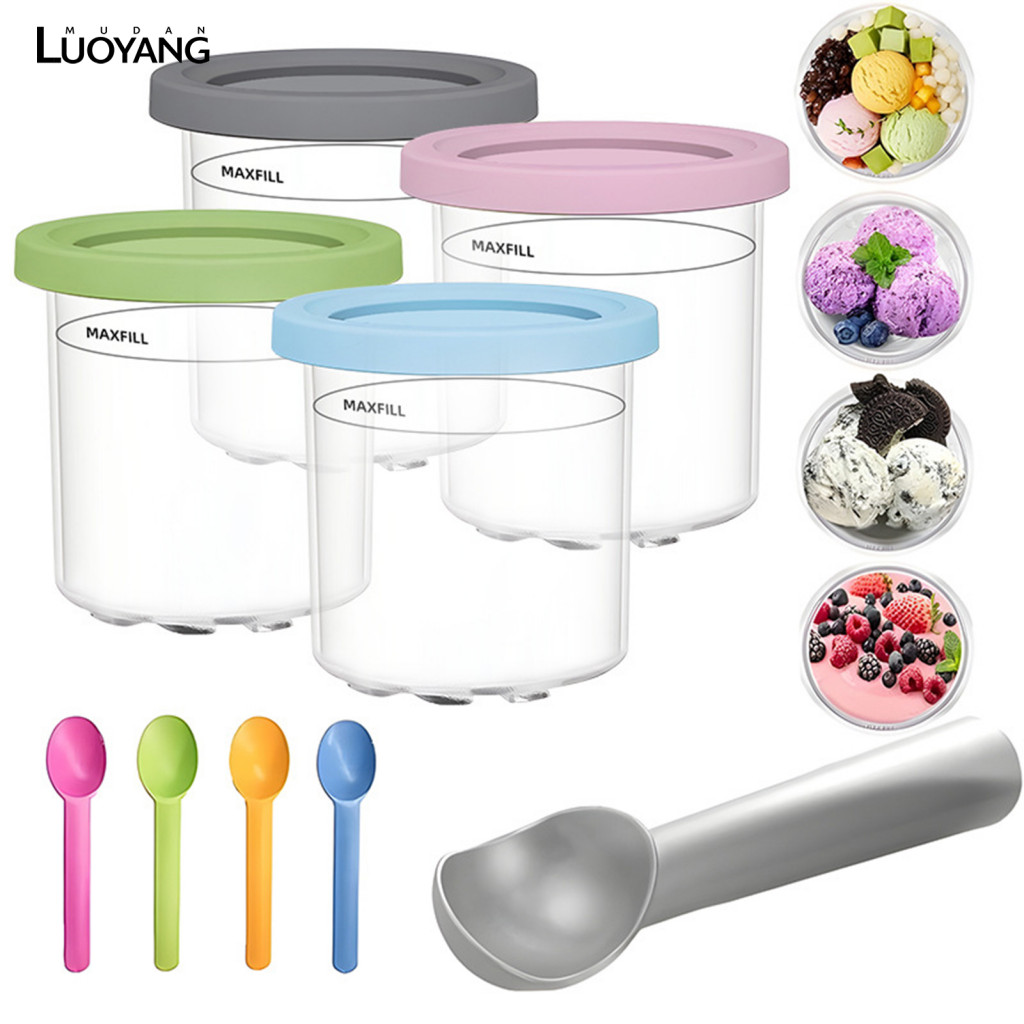 LUH- Leak-proof Ice Cream Storage Tubs Freshness Preserving Ice Cream ...