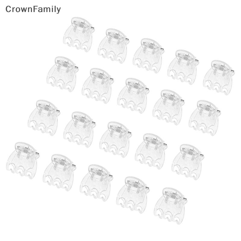 [CrownFamily] 50Pcs Transparent 6 Claws Orchid Clips Plastic Butterfly ...